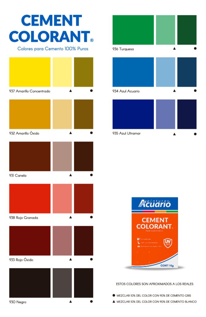 Color para Cemento 1kg - Pinturas Acuario Toluca