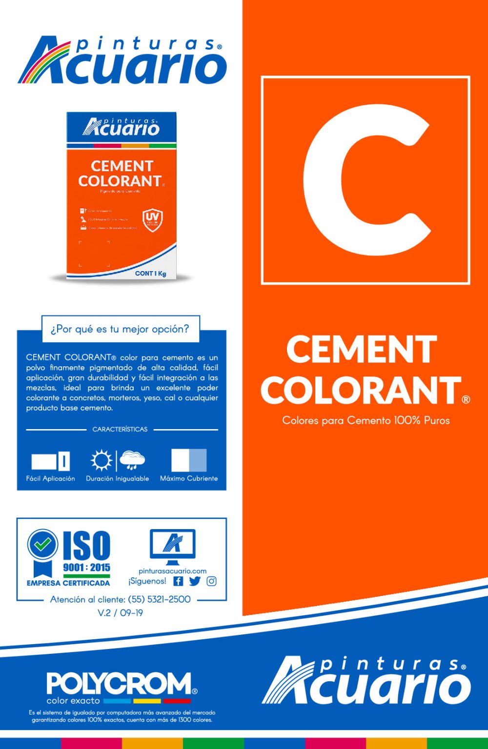 Color para Cemento 1kg - Pinturas Acuario Toluca